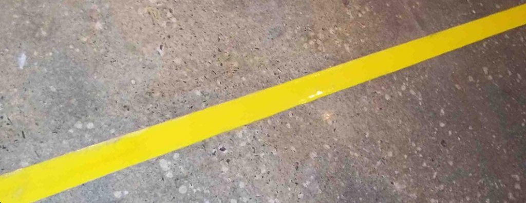 Safety Yellow Line Marking with Concrete Mender™ Yellow | Roadware ...